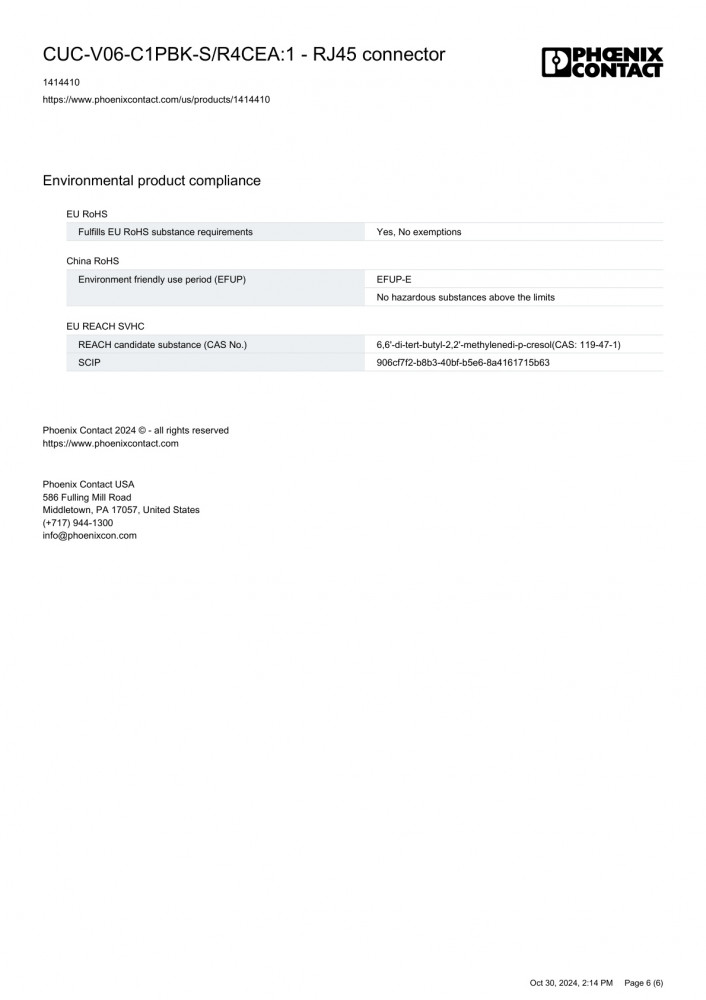 Phoenix Contact 1414410 technical document page 6
