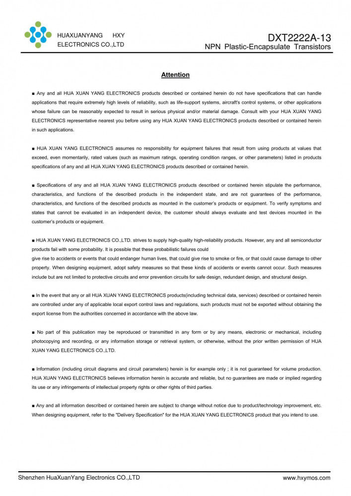 DXT2222A-13-HXY datasheet page 4
