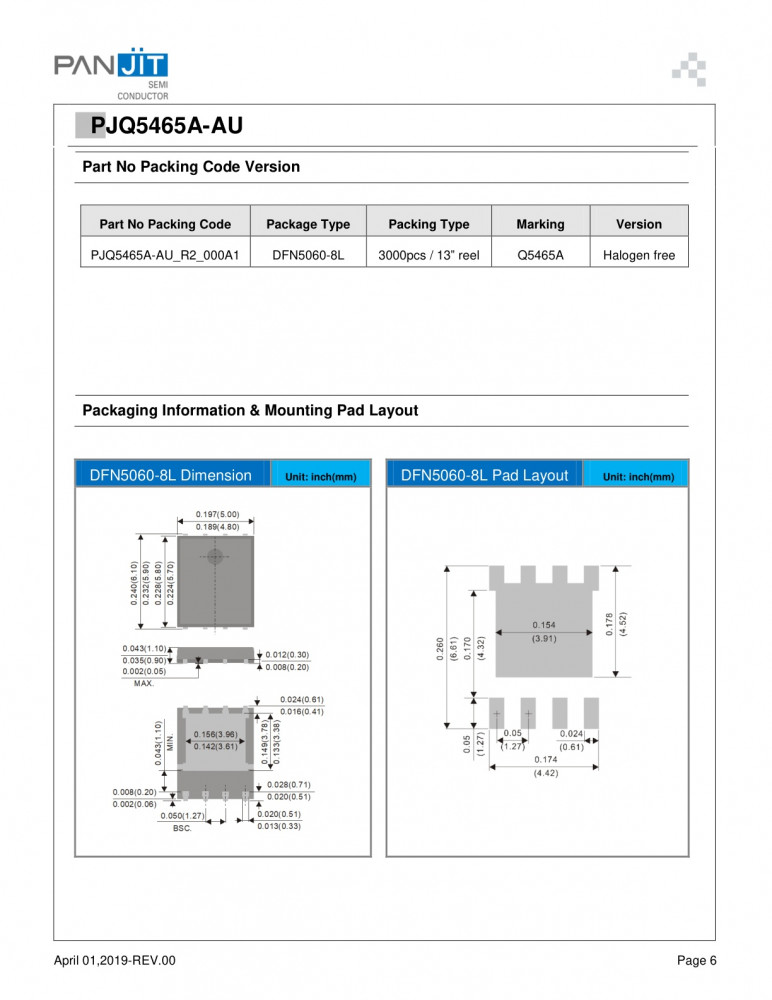 PJQ5465A-AU datasheet page 6
