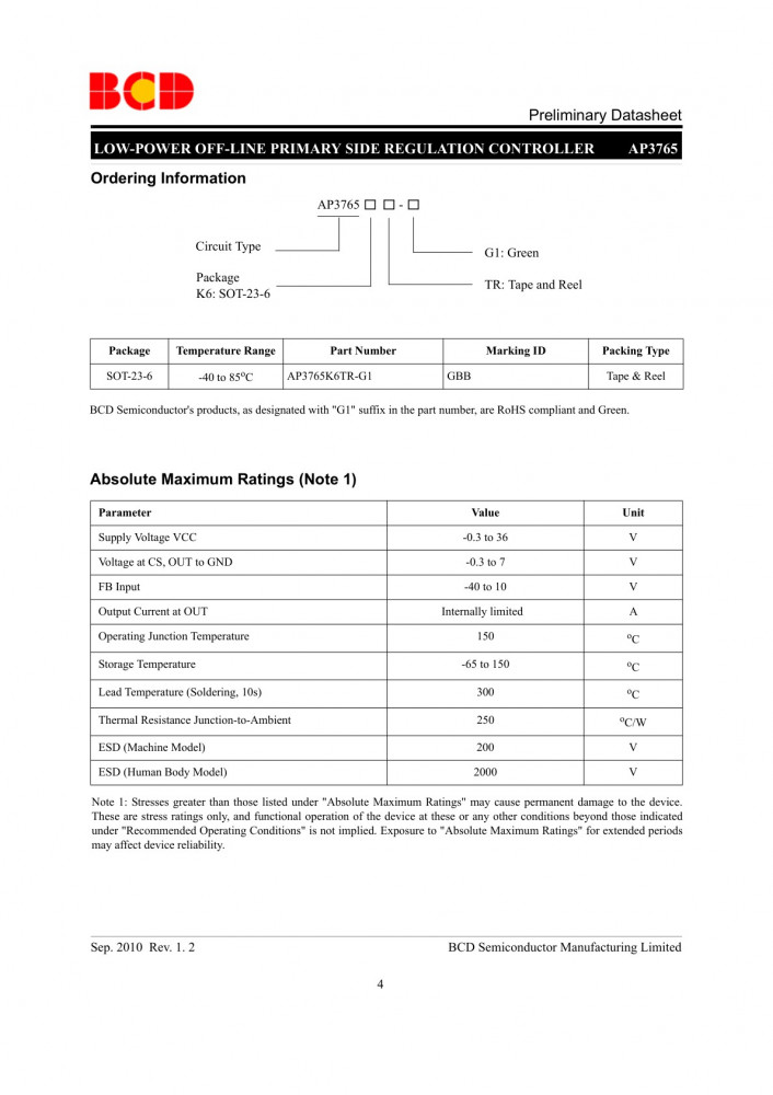AP3765 technical document page 4