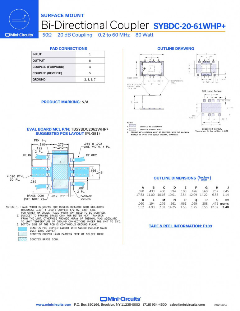 SYBDC-20-61WHP+ datasheet page 3