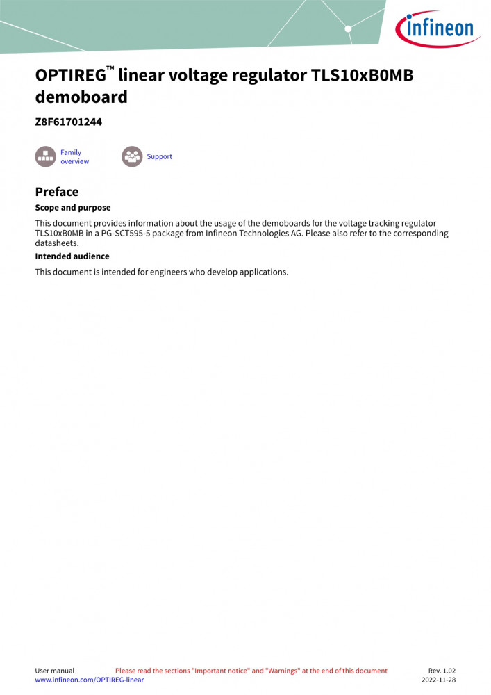TLS105B0MB demoboard document page 1