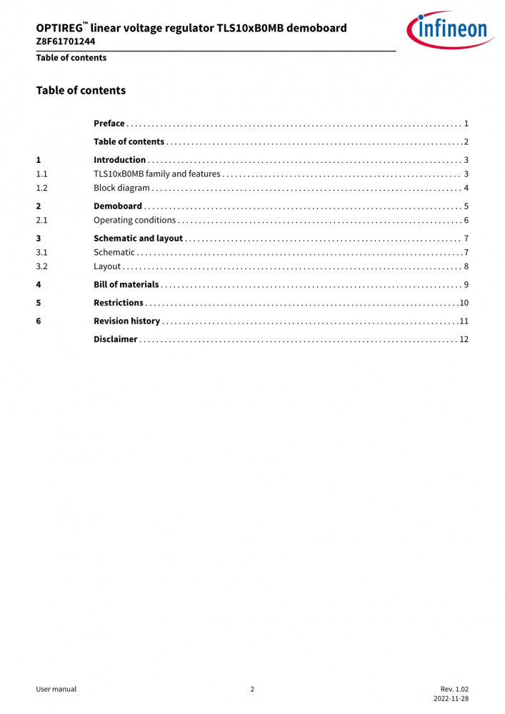 TLS105B0MB demoboard document page 2