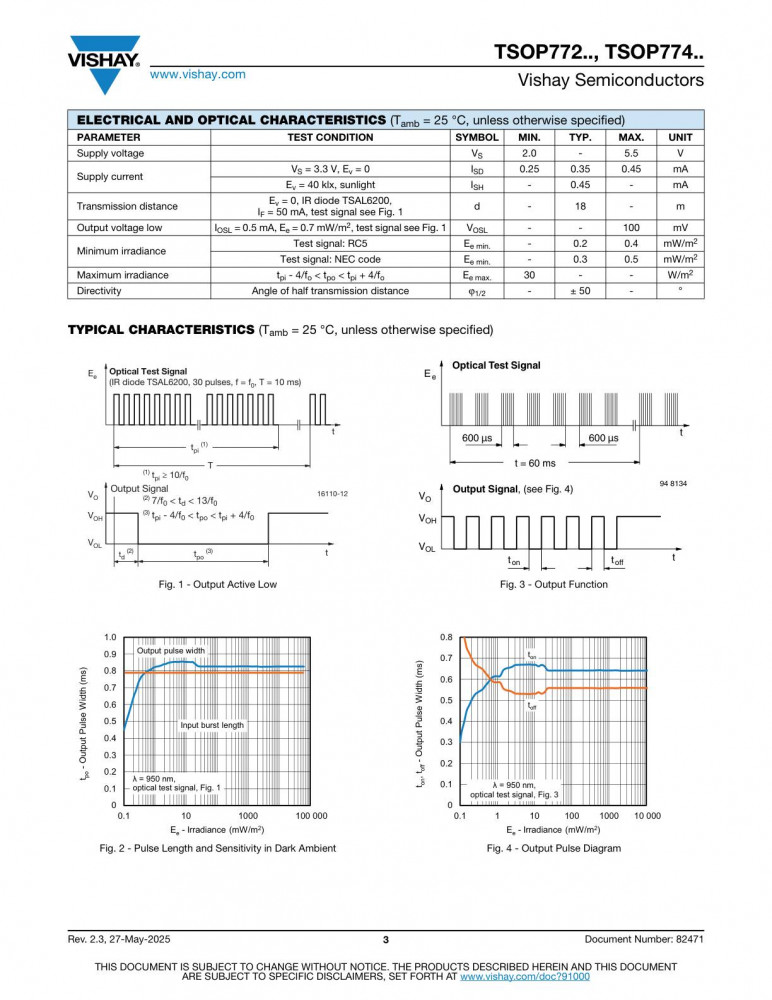 TSOP77438TT technical document page 3