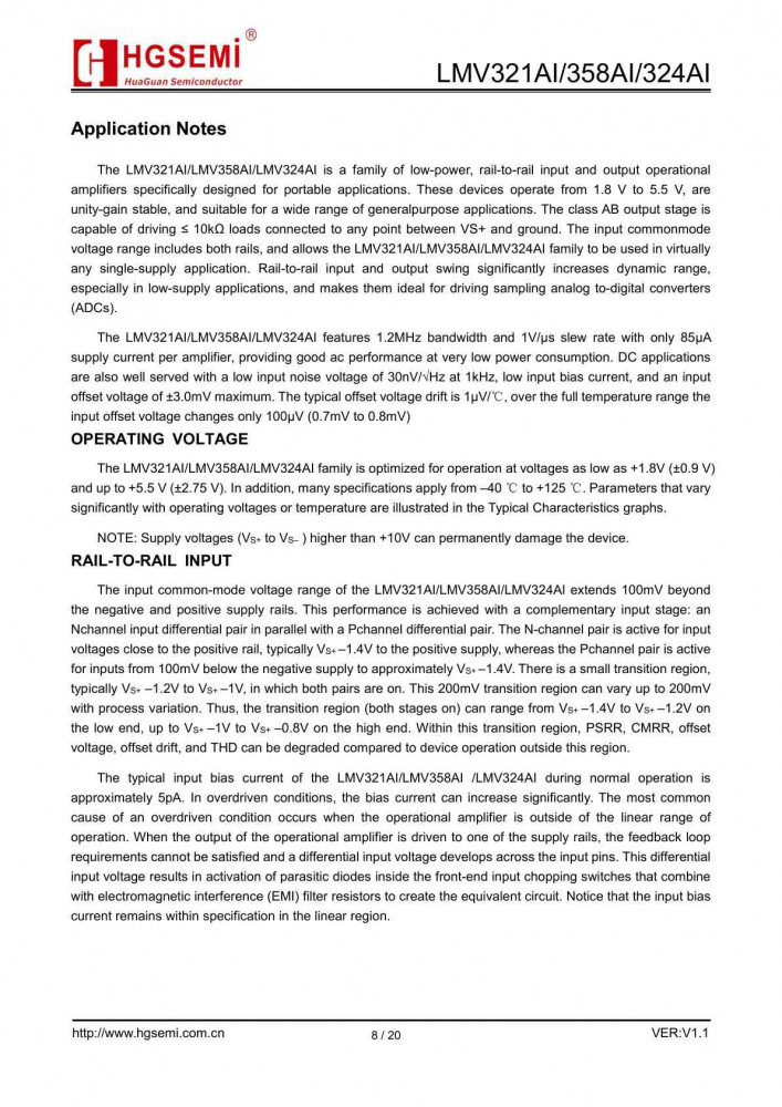LMV324AIMS/TR datasheet page 8