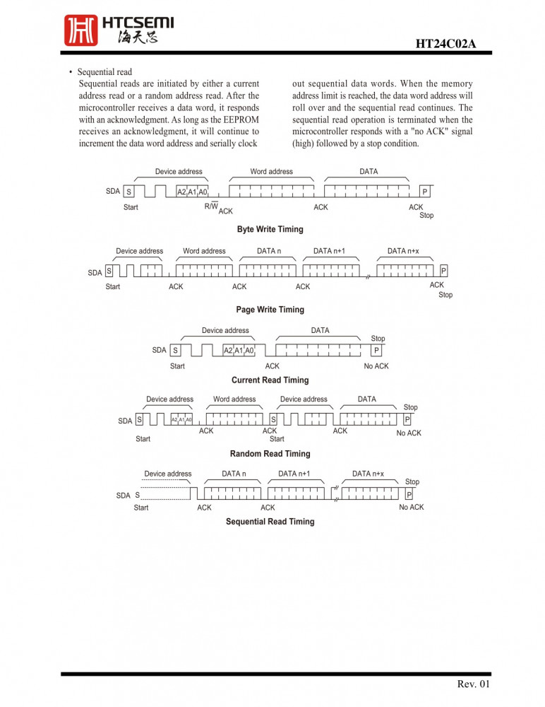 HT24C02ARZ datasheet page 6