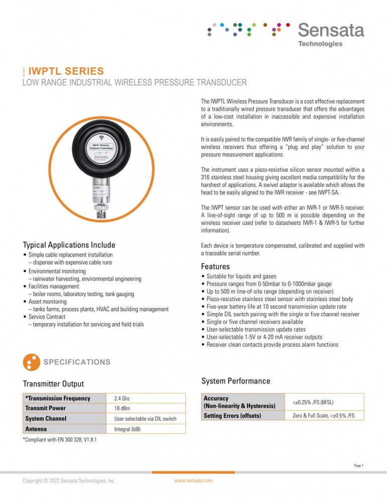 IWPTL series technical document page 1