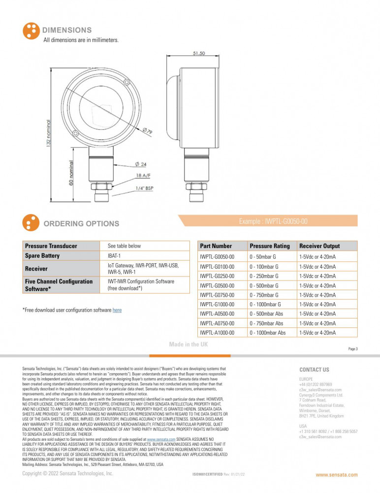 IWPTL series technical document page 3