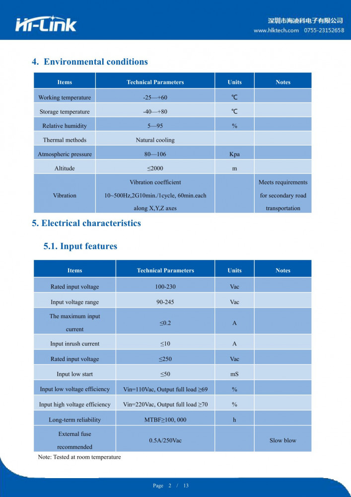 HLK-2M05 datasheet page 4