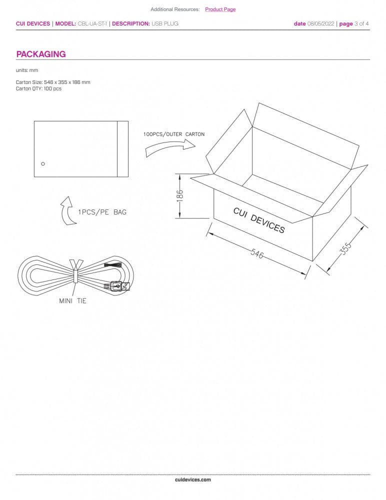 CBL-UA-ST-1 technical document page 3