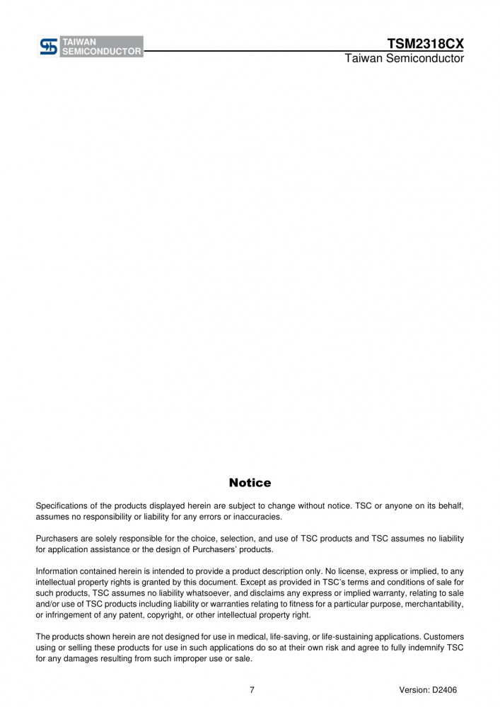 TSM2318CX datasheet page 7