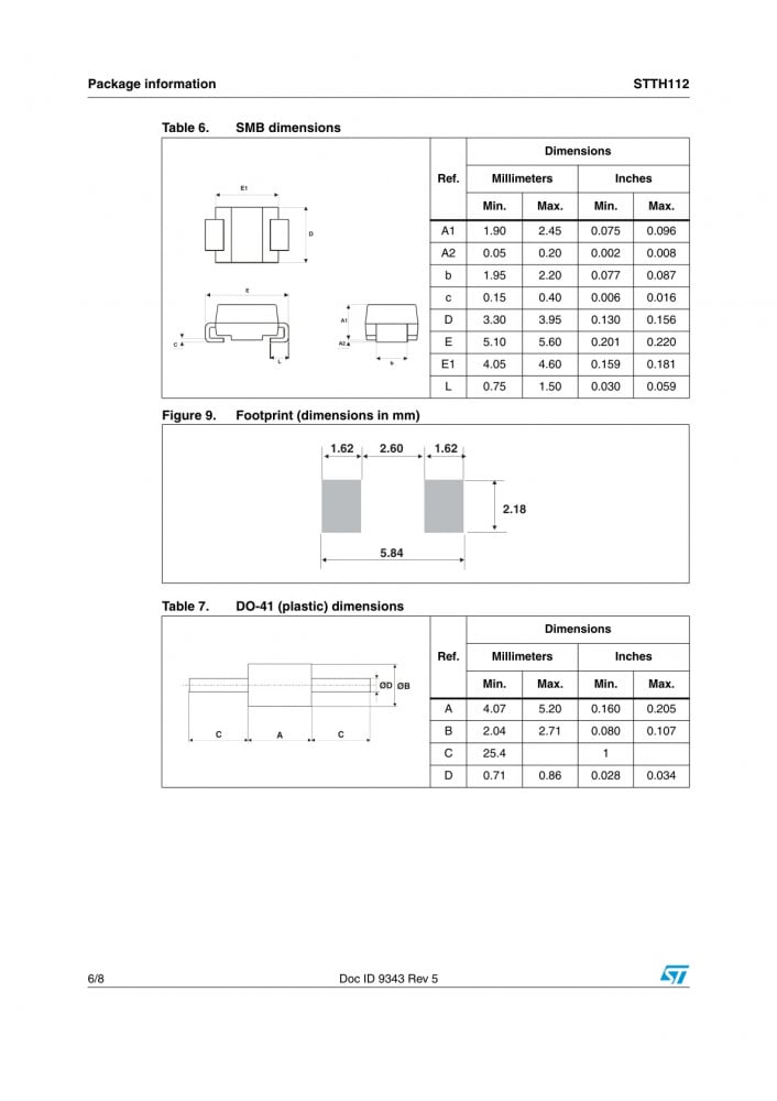 STTH112A datasheet page 6