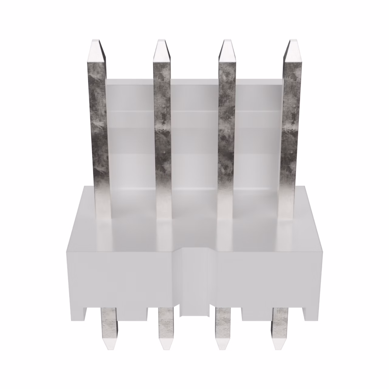 KK 254 Solid Header, Vertical, with Friction Lock, 4 Circuits, 2.54µm Matte Tin (Sn) Plating, 3.56mm Tail Length, Bag for sale