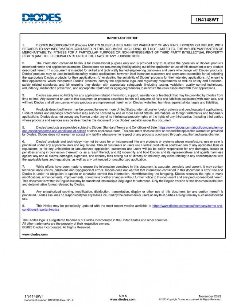 1N4148WTQ-7 datasheet page 5