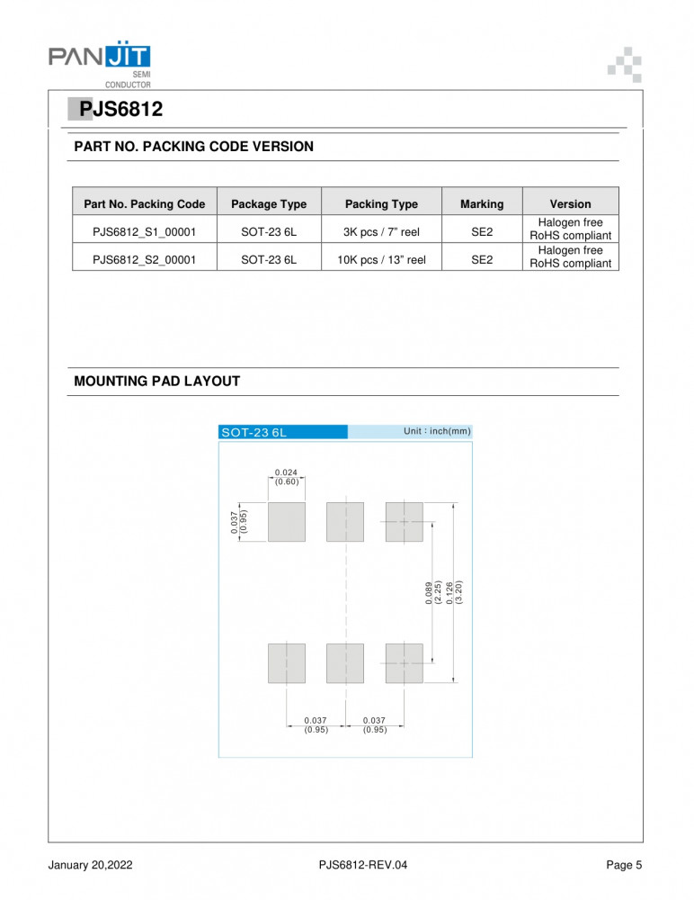 PJS6812 datasheet page 5