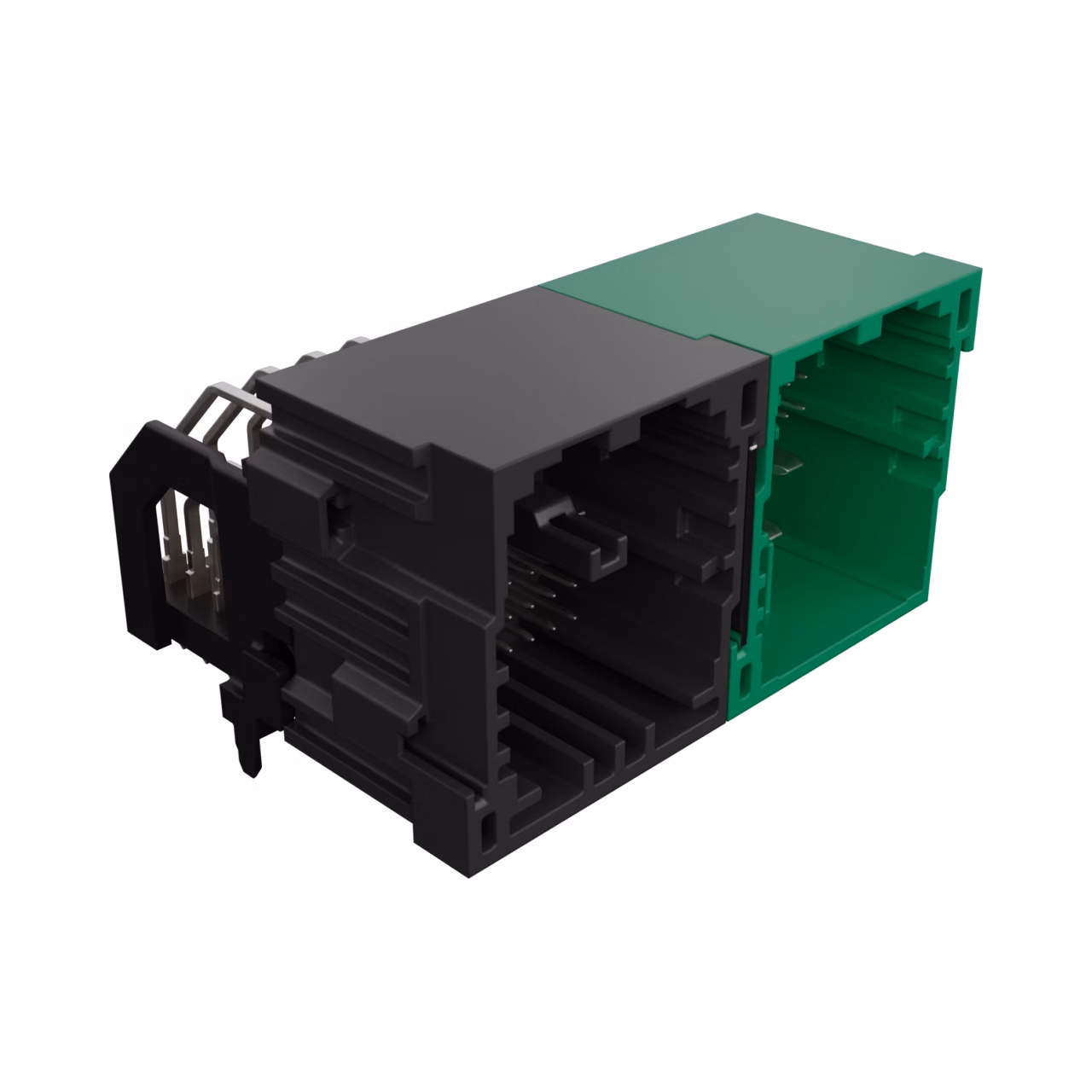 stAK50h 2 Bay Right-Angle Hybrid Header, 53 Circuits, Bay 1: 28 Circuits/Key 1/Dark Gray; Bay 2: 25 Circuits/Key 1/Green; Tube for sale
