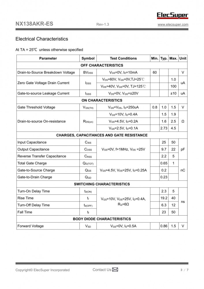 NX138AKR-ES datasheet page 3