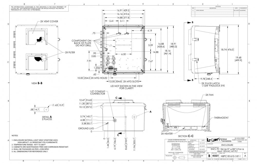 L-com NBPC181610-1HF-1 technical document preview