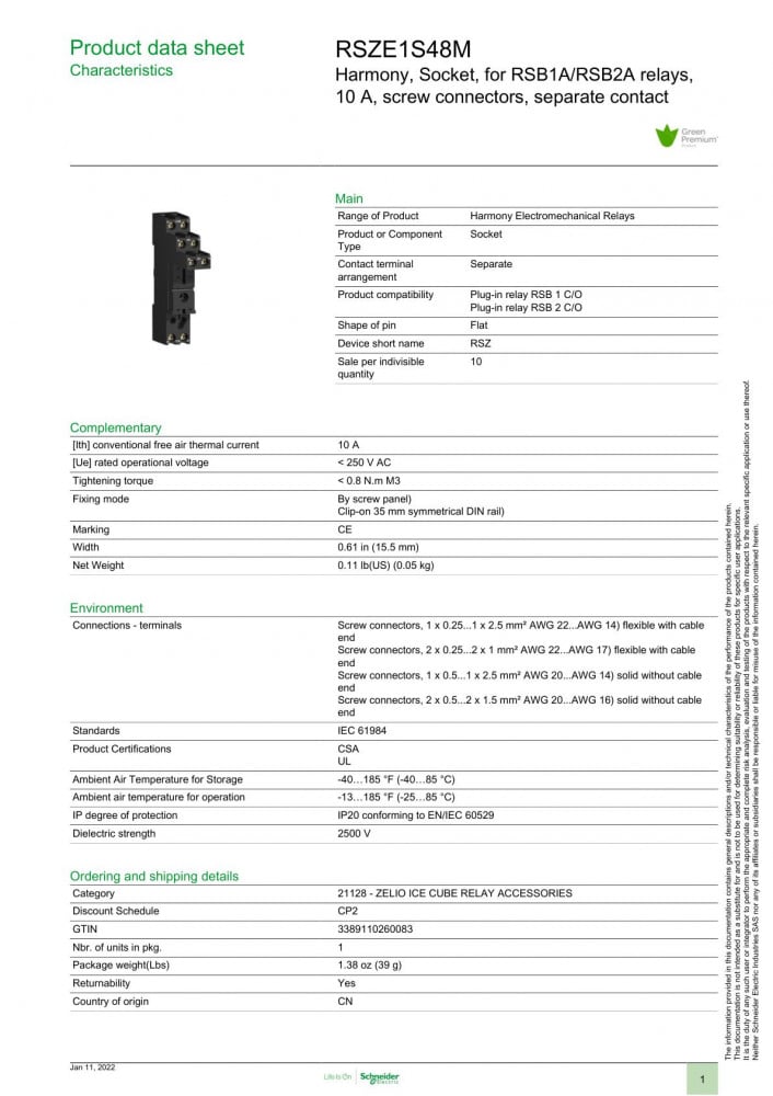 RSZE1S48M product documentation page 1