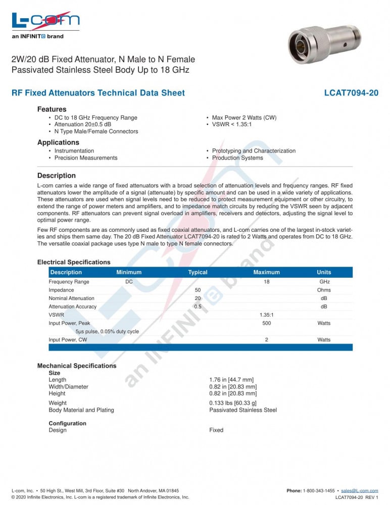 LCAT7094-20 datasheet page 1