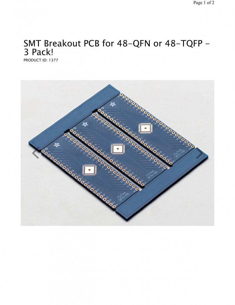 Adafruit 1377 technical document page 1