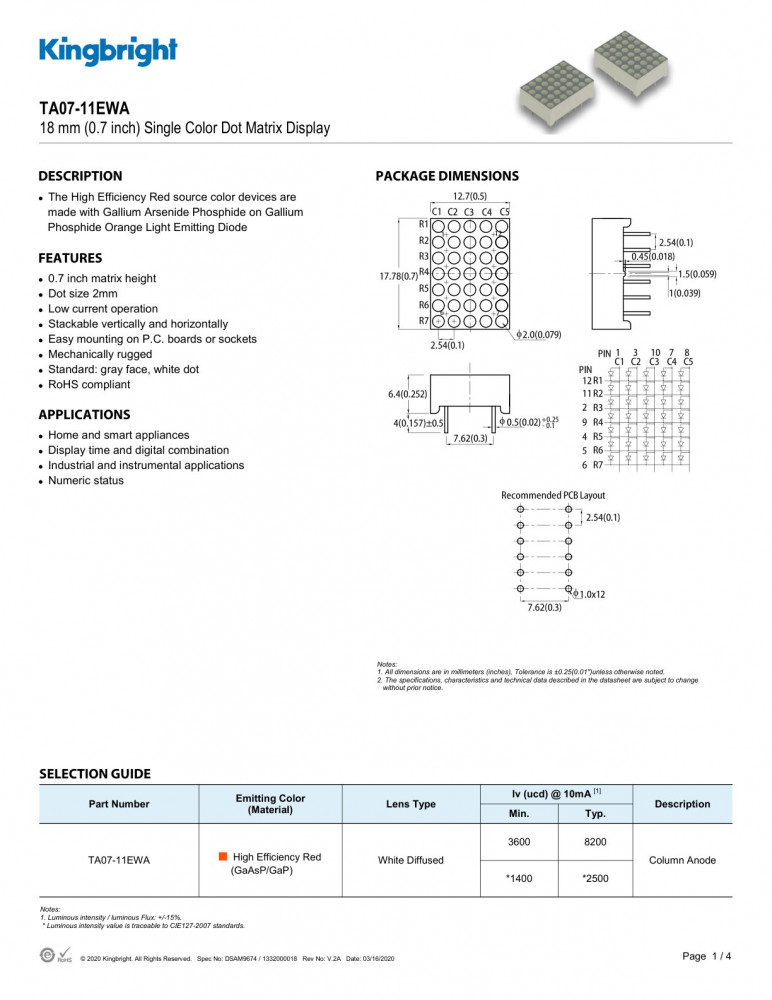 TA07-11EWA datasheet page 1