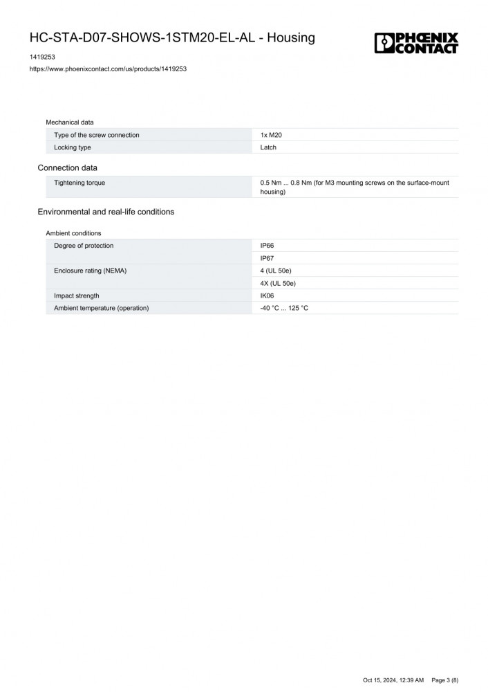 Phoenix Contact 1419253 documentation page 3