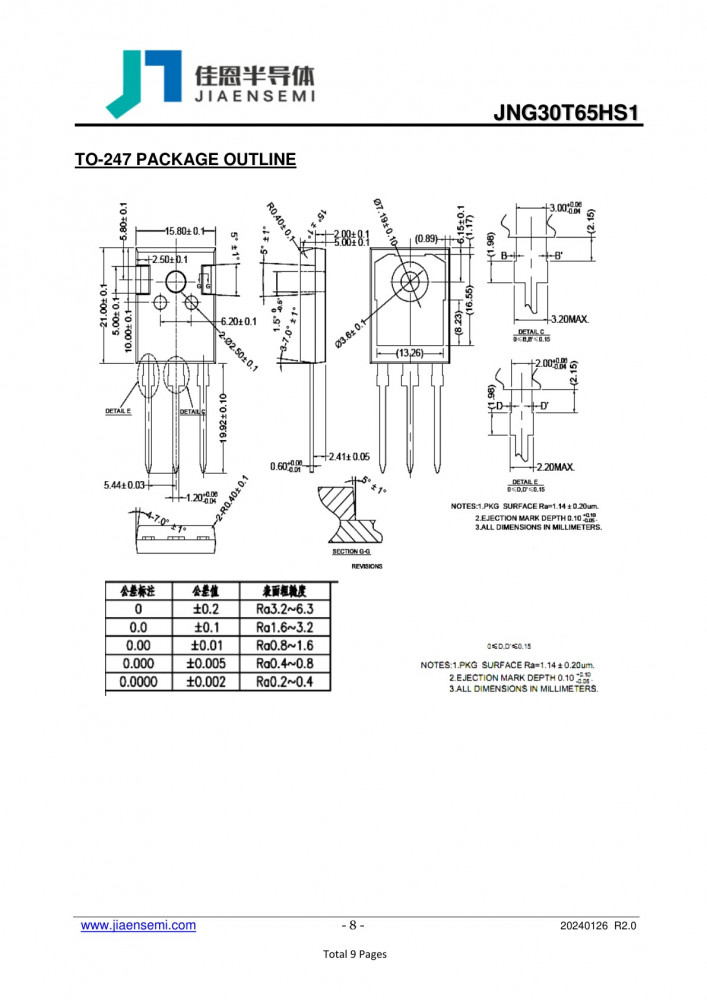 JNG30T65HS1 datasheet page 8