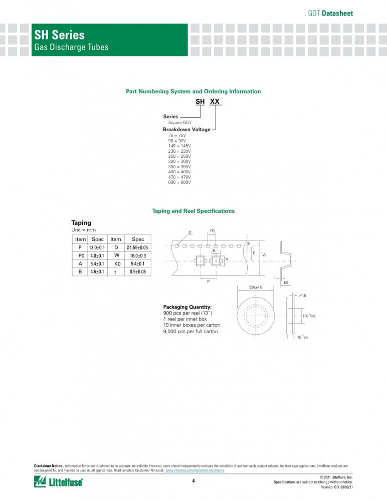 Littelfuse SH600 datasheet page 4