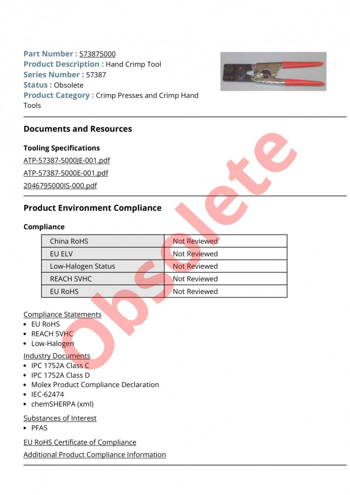 Technical document image 1 for Molex 573875000