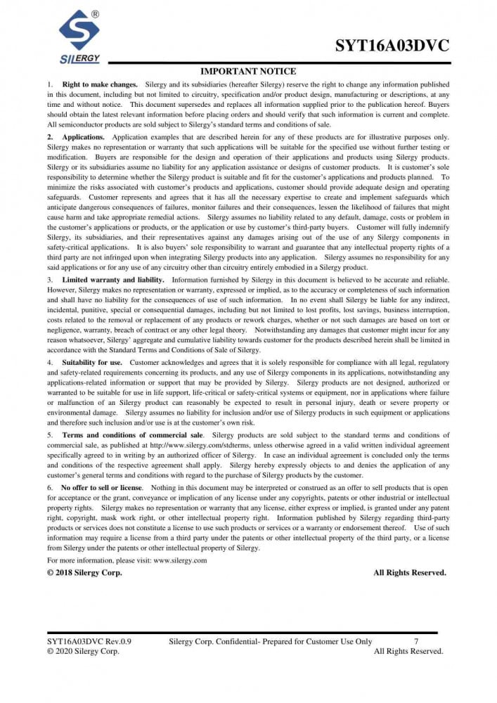 SYT16A03DVC datasheet page 7