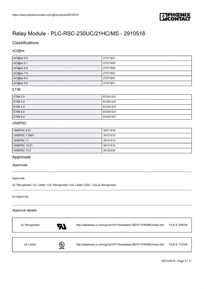 Phoenix Contact 2910518 technical document page 5