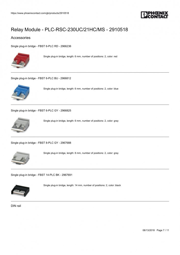 Phoenix Contact 2910518 technical document page 7