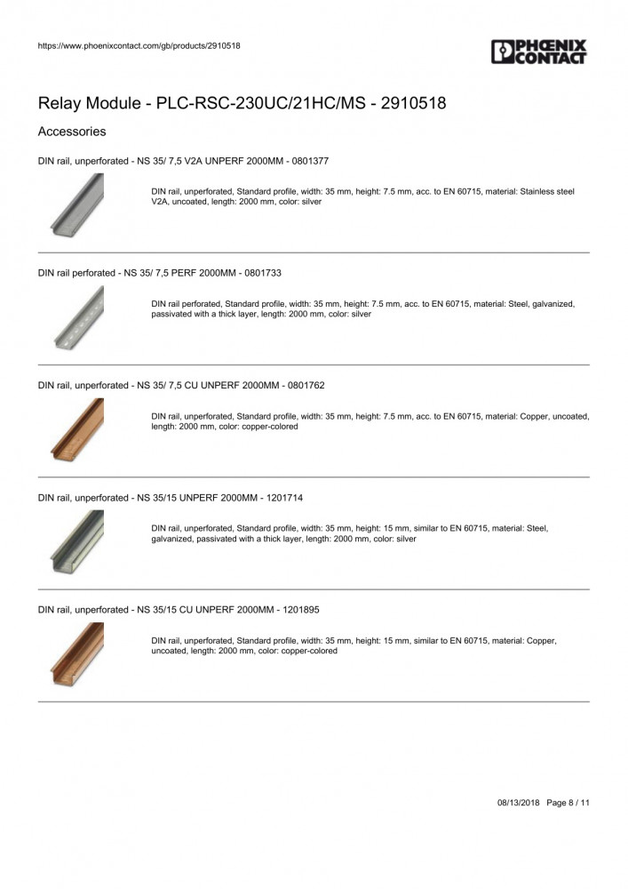 Phoenix Contact 2910518 technical document page 8
