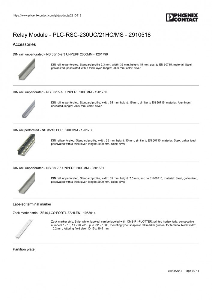 Phoenix Contact 2910518 technical document page 9