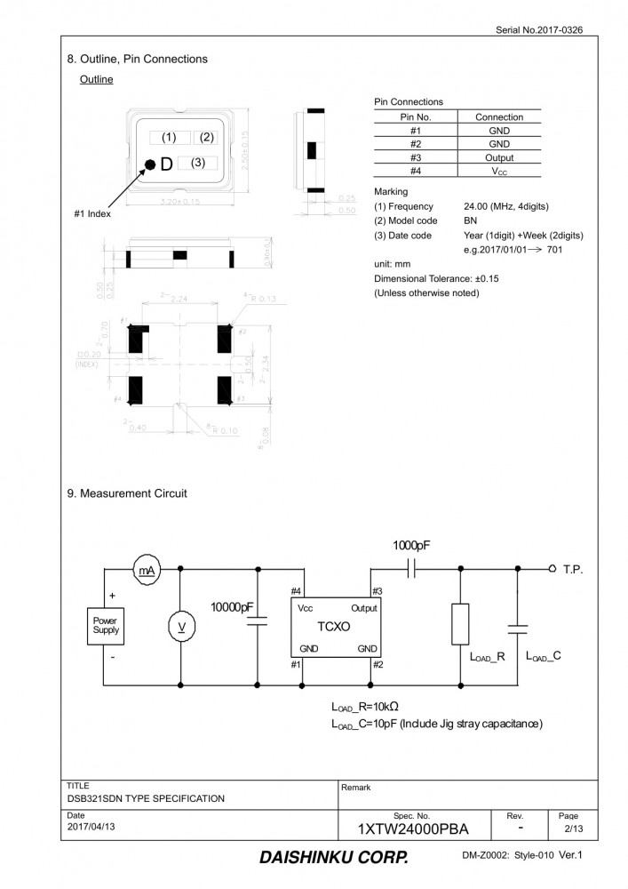 KDS 1XTW24000PBA specification page 3