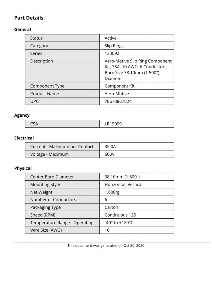 Technical document image 2 for MOLEX 1300920175
