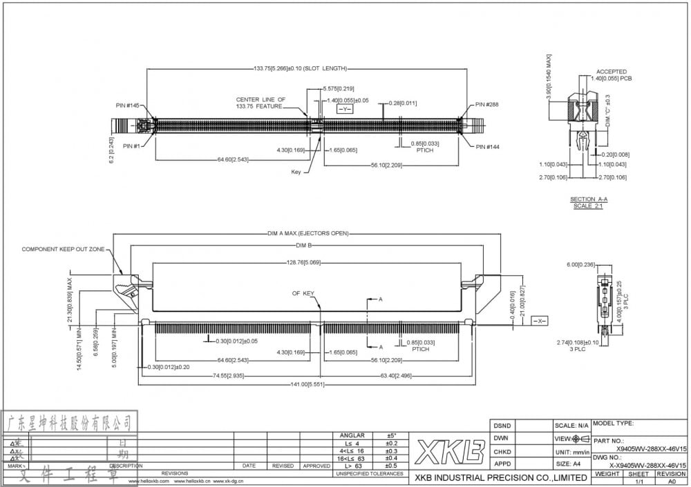 X9405WV-288I2-46V30 technical document page 1
