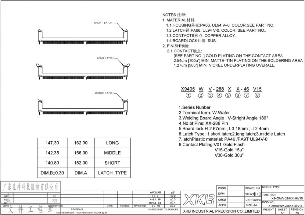 X9405WV-288I2-46V30 technical document page 4