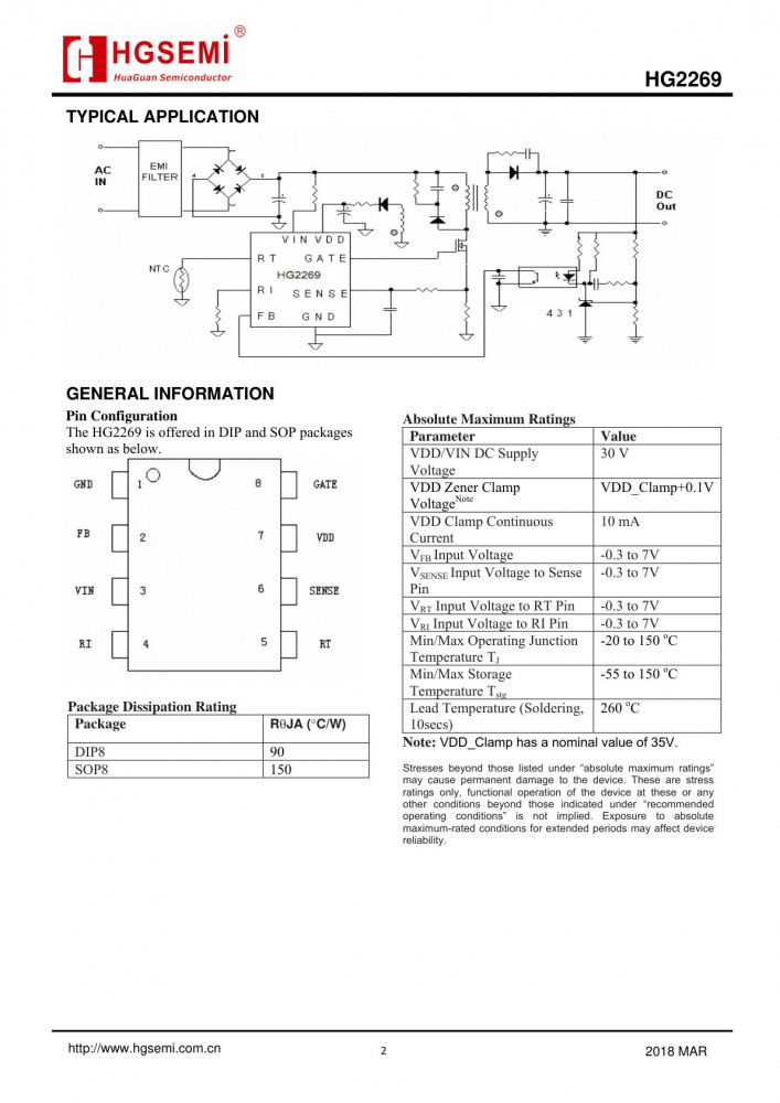 HG2269 datasheet page 2