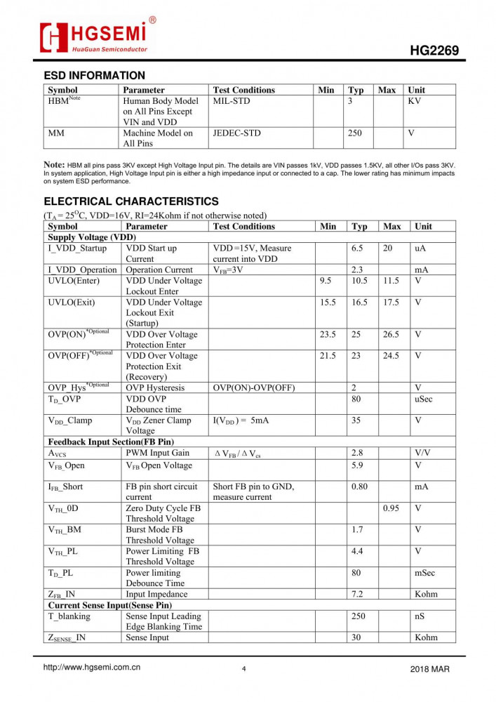 HG2269 datasheet page 4