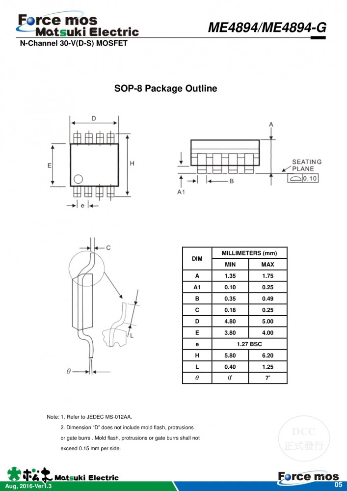 ME4894-G datasheet page 5 preview