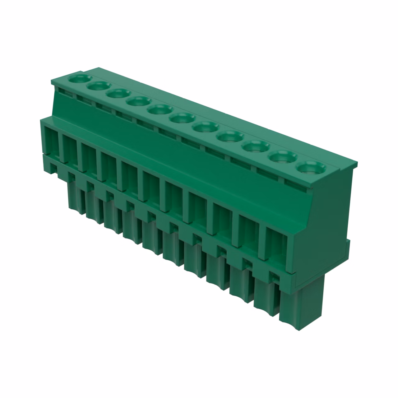 3.81mm Pitch Eurostyle Vertical Plug, with Reverse Imprinting, Rear Wire  Entry, Green Housing, Gold (Au) Plated, 11 Circuits for sale