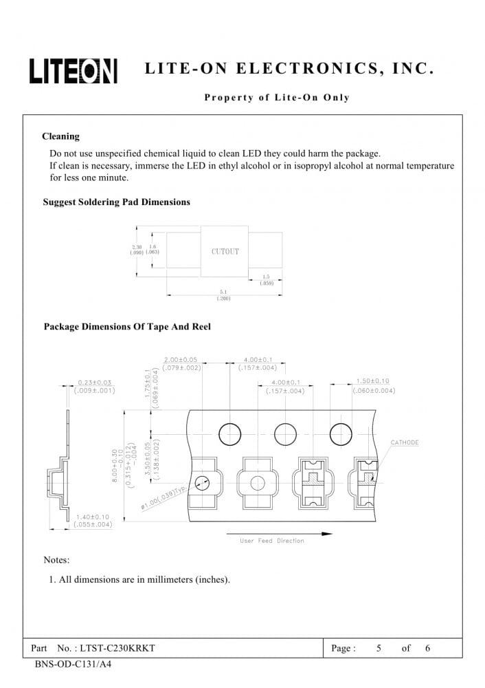 LTST-C230KRKT datasheet page 5