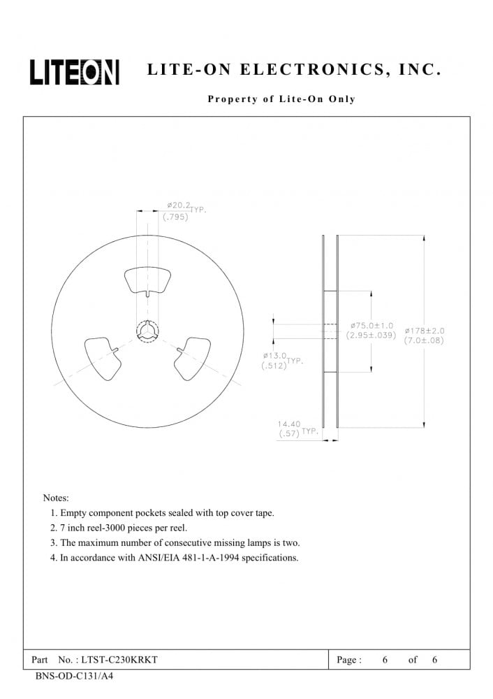 LTST-C230KRKT datasheet page 6