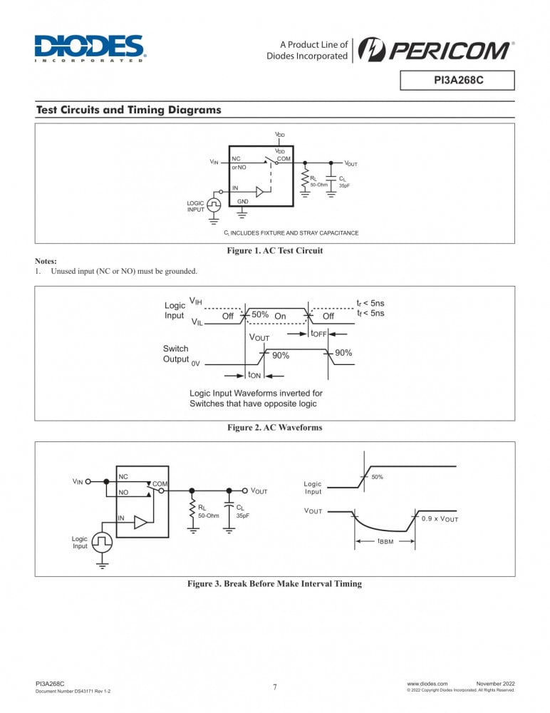 PI3A268C datasheet page 7