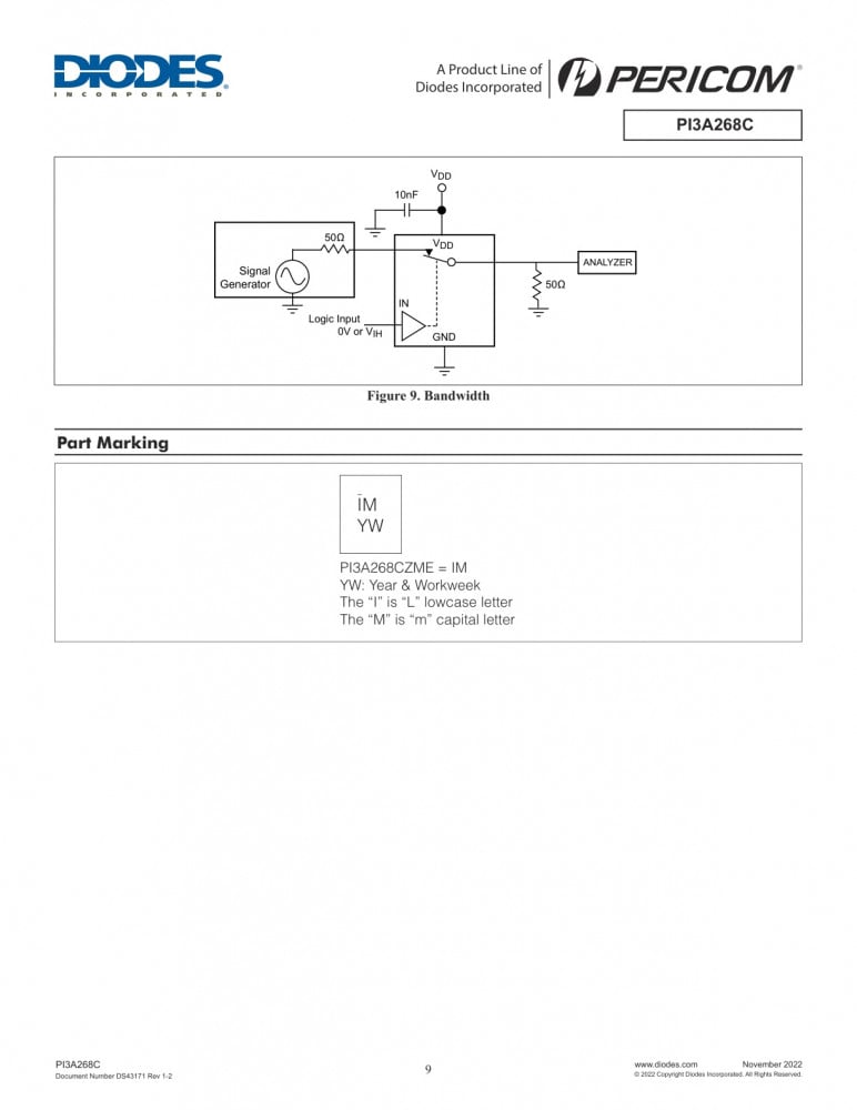 PI3A268C datasheet page 9