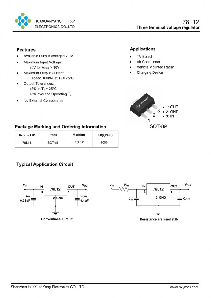 78L12 datasheet page 1