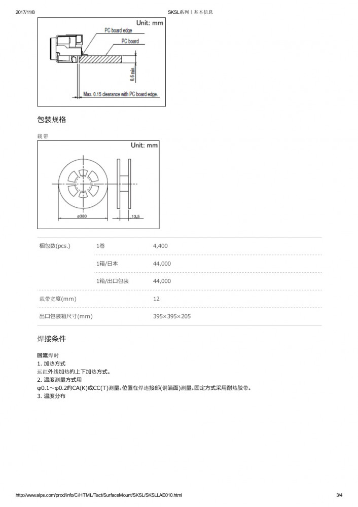 SKSLLAE010 circuit diagram and packing information
