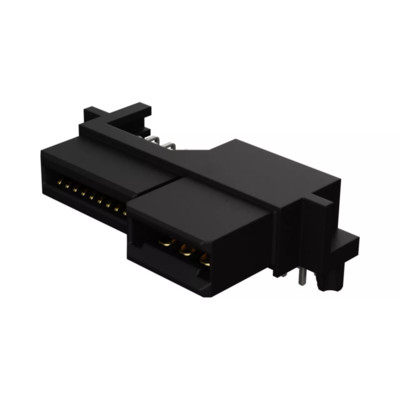EXTreme LPHPower Receptacle Header, Right-Angle, 2 Power Contacts, 20 Signal Contacts, Select Gold (Au) Plating, for 2.36mm Thick PC Board, with Press-fit Plastic Pegs for sale